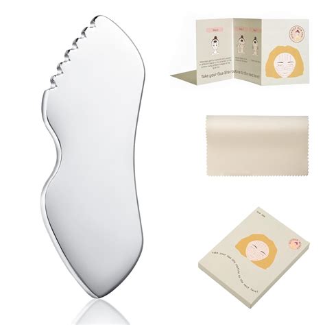 Aloyguz Stainless Steel Gua Sha Facial Tools Metal Detail