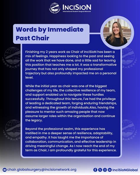 A Special Thank You To Our Immediate Past Chair Sofia Wagemaker For Your Inspiring Leadership