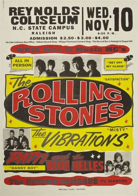 The Rolling Stones Vintage Concert Posters Rolling Stones Poster