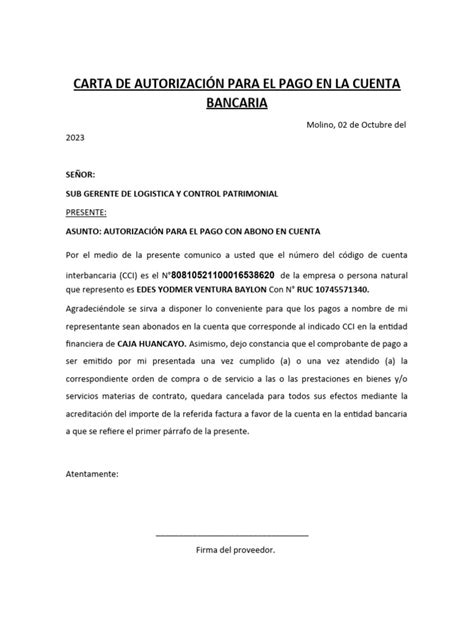 Modelo De Carta De Solicitud De Autorizacion Compartir Carta De