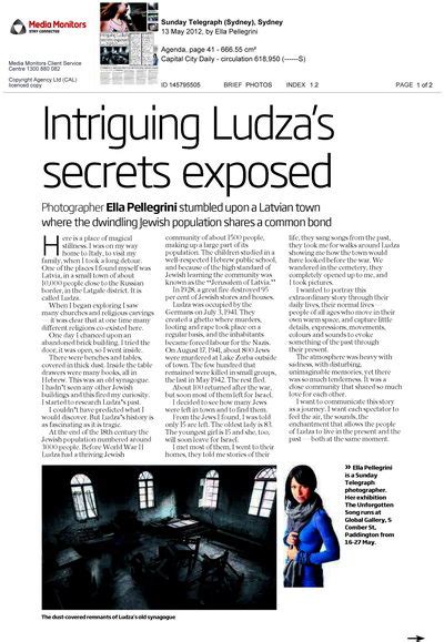 Sunday Telegraph 13 May Page 1 Head On Photo Festival