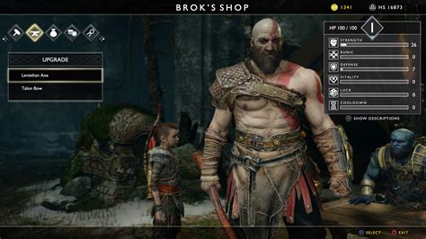 Upgrade Weapon God Of War Interface In Game