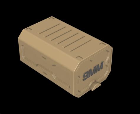 📦 9mm Print It Yourself Ammo Box 100 Round Stl・ 3d File For 3d