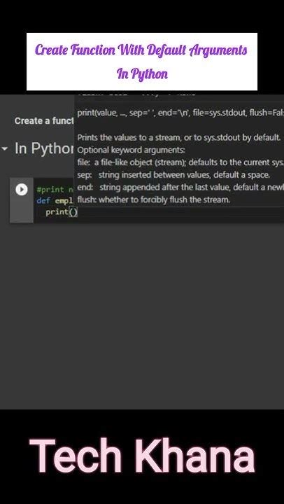 Create Function With Default Argument In Python Programming