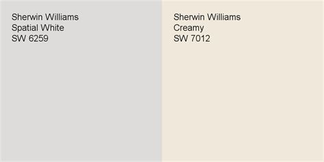 Sherwin Williams Spatial White Vs Sherwin Williams Creamy Comparison