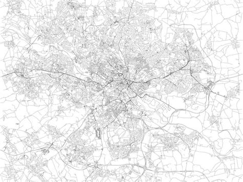 Map Of Leeds Satellite View Of The City Streets And Houses England