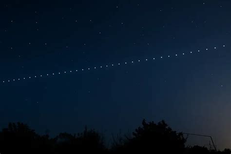 Starlink Satellite Train Tracking Satellites In The Sky