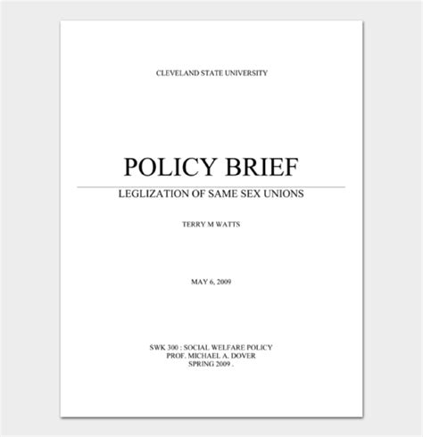 17 Policy Brief Templates And Examples Free Download Docformats