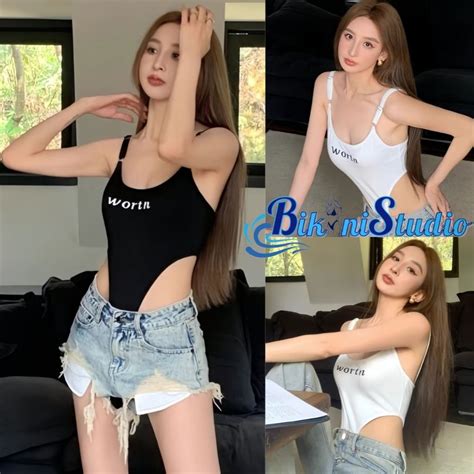 Bodysuit Swimwear Concave Waist Beach Walking Dress One Piece Single