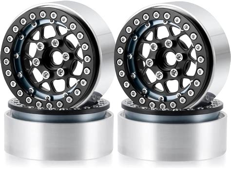 Rclions 4pcs Aluminum 19 Beadlock Wheels Rims Upgrades For Axial Scx10scx10 Ii