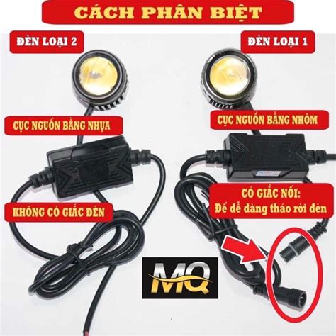 Đèn Trợ Sáng Mini Bi Cầu Mini Xe Máy Chính Hãng Nguồn Nhôm M3mini