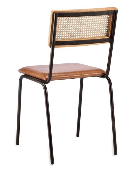 Buy Nkuku Dark Tanned Iswa Leather And Cane Dining Chair From The Next Uk