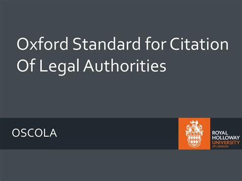 Oscola Referencing Guide Pptx