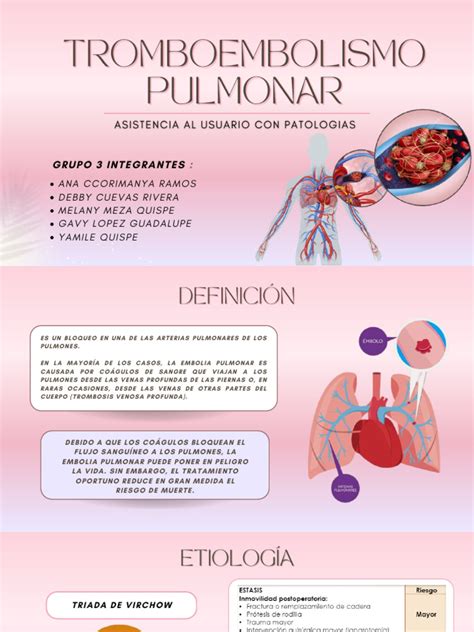 Embolia Pulmonar Síntomas Y Tratamiento Pdf Trombosis Embolia