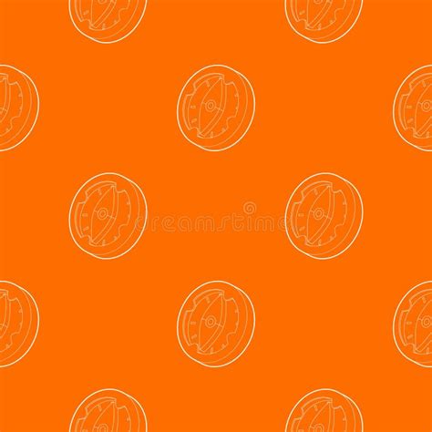 Compass Pattern Vector Orange Stock Vector Illustration Of Graphic