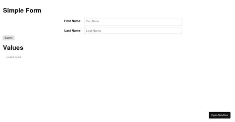 Redux Form Simple Example Forked Codesandbox