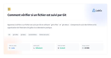 Comment Vérifier Si Un Fichier Est Suivi Par Git Labex