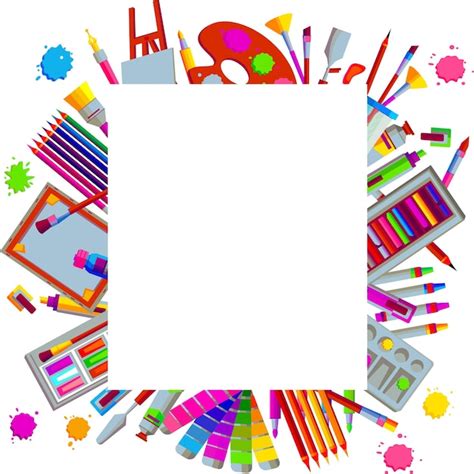 Art Supplies Border