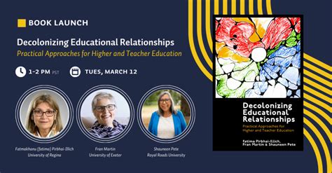 Book Launch Decolonizing Educational Relationships Royal Roads
