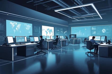 Premium Photo Computer Lab Vector Illustration Of Technological