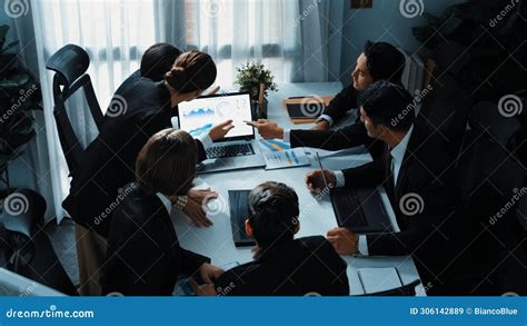 Top View Of Skilled Analytic Analysis Investment Data At Meeting