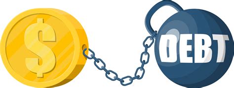 Debt Ball Chained To Dollar Gold Coin 35772622 Png