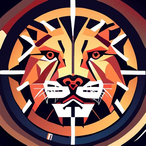 Tiger Head In The Shape Of A Circle Vector Illustration Stock Vector Illustration Of Tiger