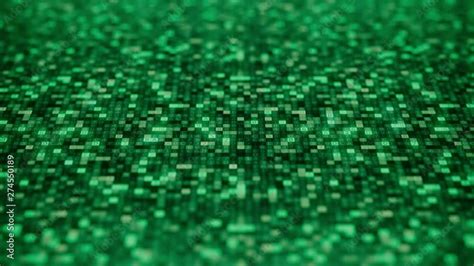 code word being made with flashing hexadecimal symbols on a green