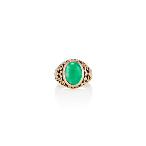 Cabochon Jade Ring Etsy