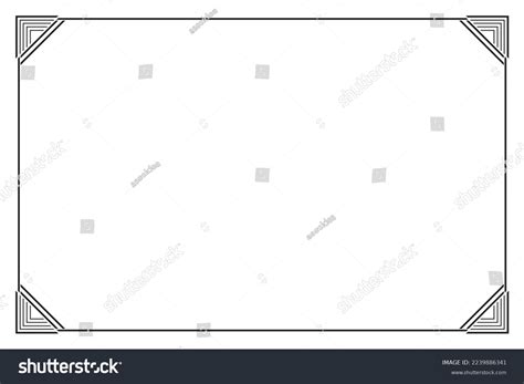 Rectangular Frame Border Vector Design Black Stock Vector Royalty Free