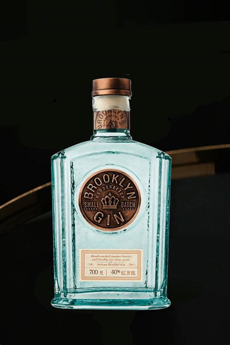 Brooklyn Gin Blue Bottle Wallpaper Wallpapersok