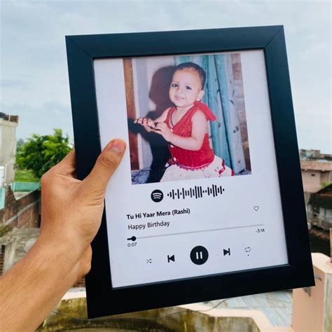White Spotify Frame With Photo And Spotify Song Code Vivats