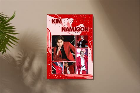 Bts Rm Poster Rm Colourful Poster Namjoon Poster Bts Wall Art Digital Poster Digital Download Rm