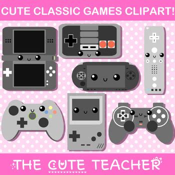 Cute Classic Video Game Clipart Retro Gaming Personal And Commercial Use