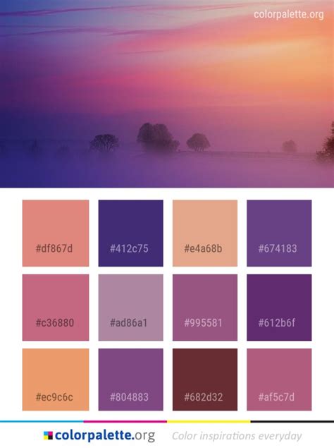 Sky Dawn Red At Morning Color Palette