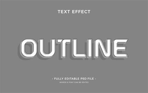 Premium Psd Outline Text Effect