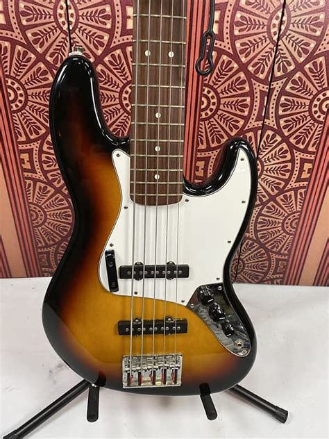 Fender 5 String Jazz Bass Sunburst Reverb
