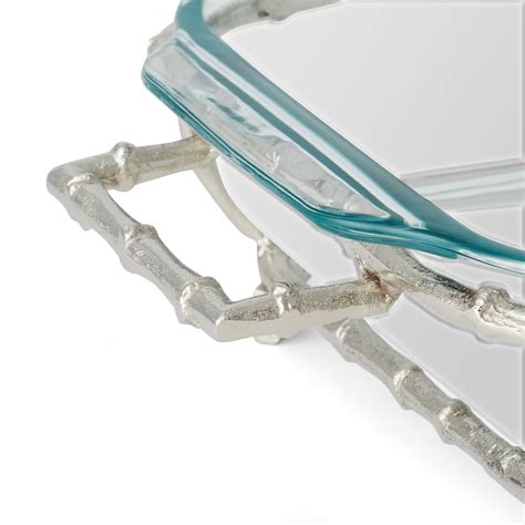 Nickel Bamboo Square Pyrex Holder Dessau Home