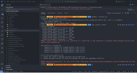 Dependency install conflict `launch` version · Issue #13 · civitai/sd_civitai_extension · GitHub