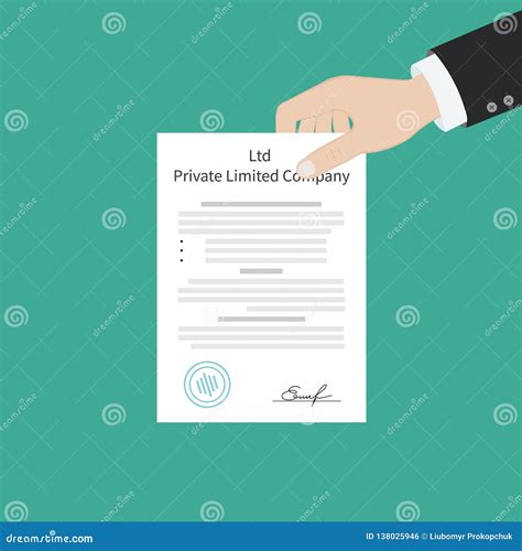 Ltd Private Limited Company Types Of Business Corporation Organization Entity Stock Vector