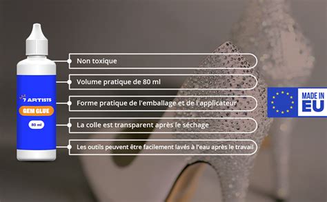 7 Artists Colle Textile à Strass 80 Ml Colle A Strass Bijoux Tissu Amazonfr Cuisine Et Maison