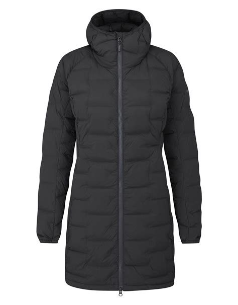 Rab Cubit Stretch Down Parka W Ebony Womens Down Jackets Snowleader