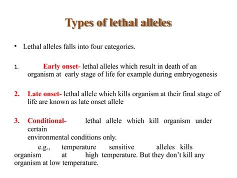 Lethal Alleles In Humans And Plantspptx