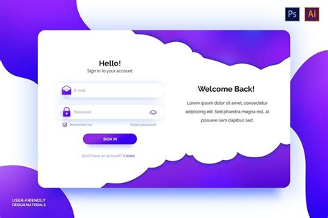 Clean Login Form In Trendy Purple Radionova Anastasia Login