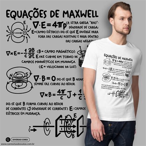 T Shirt Quality EquaÇÕes De Maxwell 1 Em Camisetas De Exatas