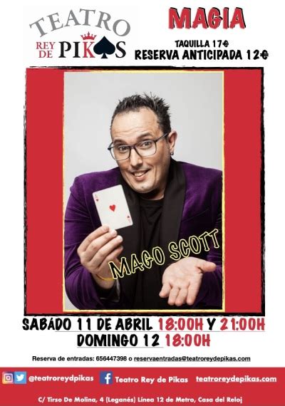 Mago Scott En El Teatro Rey De Pikas Plan Infantil