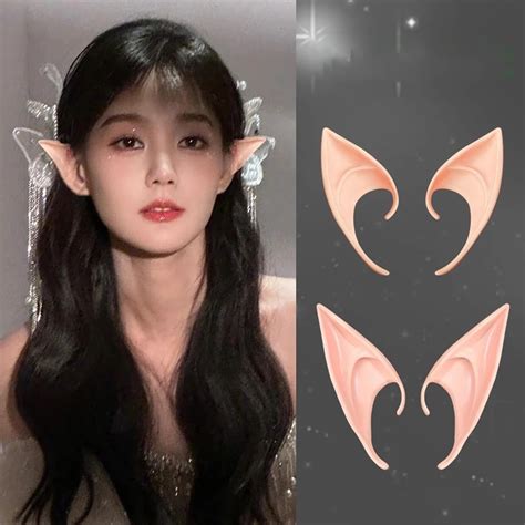 1pc Fairy Ear Halloween Prop Latex Ear Model Cosplay Angel Pixie Fake