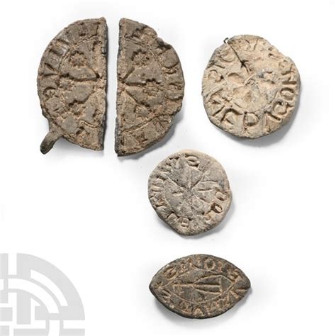 Medieval Lead Seal Matrix Group In United Kingdom