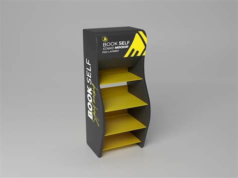 Empty Shelf Rack Mockup Premium Psd