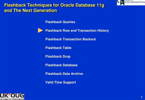 Ppt Flashback Techniques For Oracle Database 11g And The Next